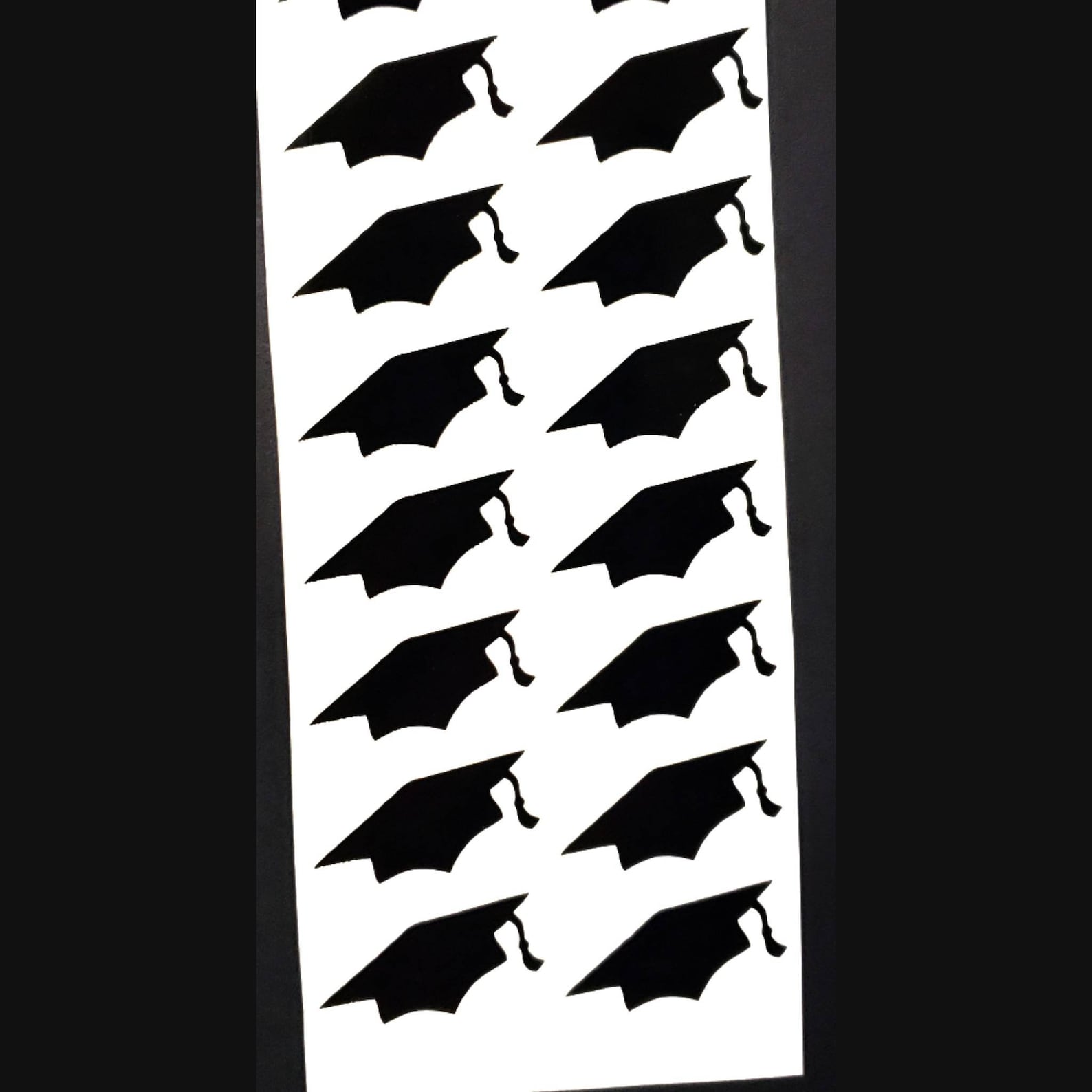 24 Graduation Hat Vinyl Stickers Graduation Hat Vinyl Decals - Etsy