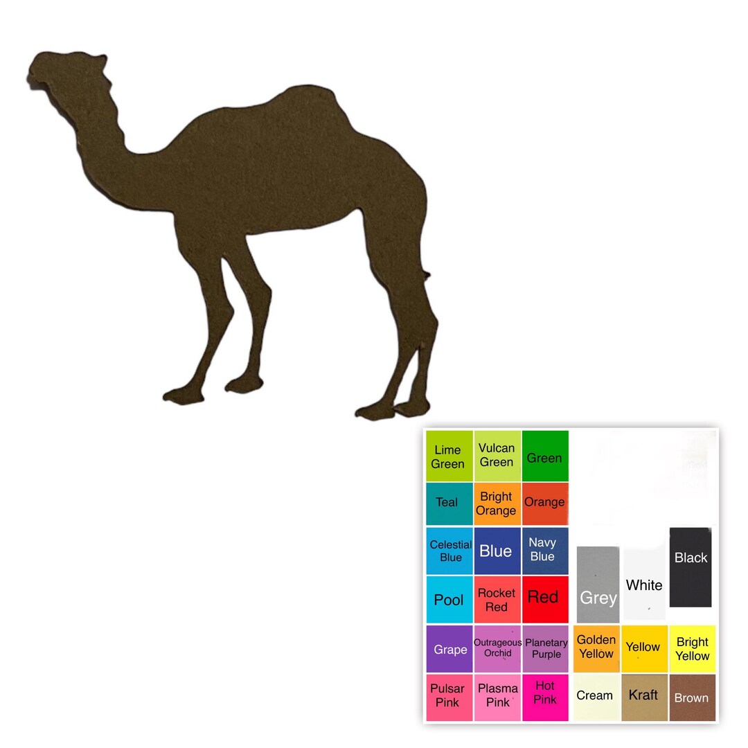 25 Pack – Paper Camel Shapes, Camel Die Cuts, Desert Animal Paper ...