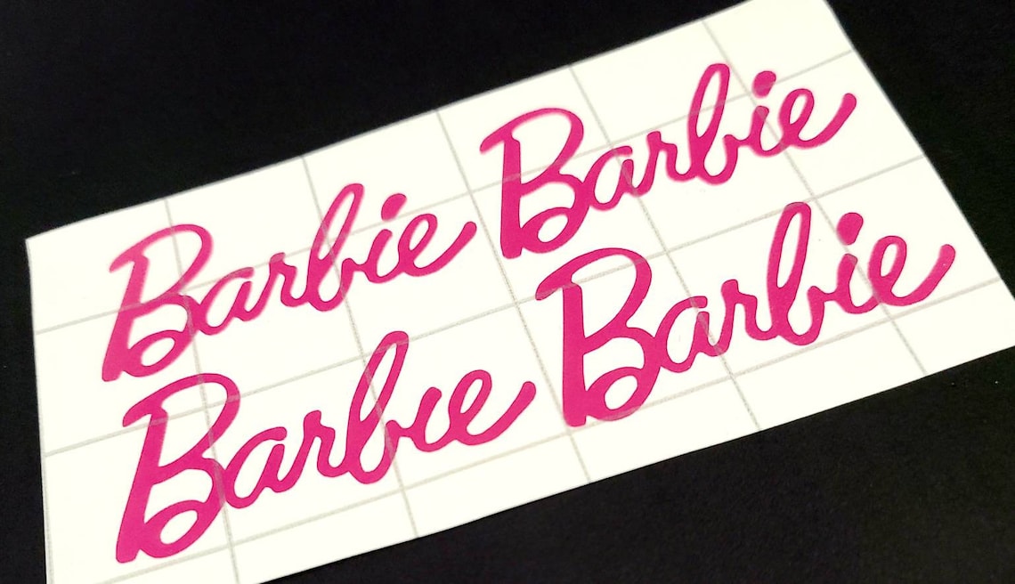 24 Barbie Inspired Word Vinyl Stickers Barbie Vinyl Decals | Etsy