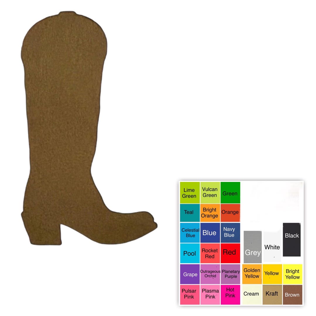 25 Pack – Paper Boot Shapes, Boot Die Cuts, Western or Cowboy Paper ...