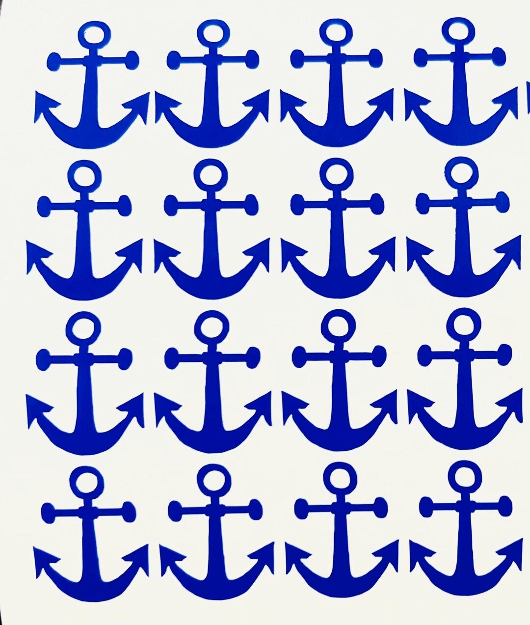 Vinyl Decal Sheet of 24 Anchor Shape Decals | Nautical Stickers ...