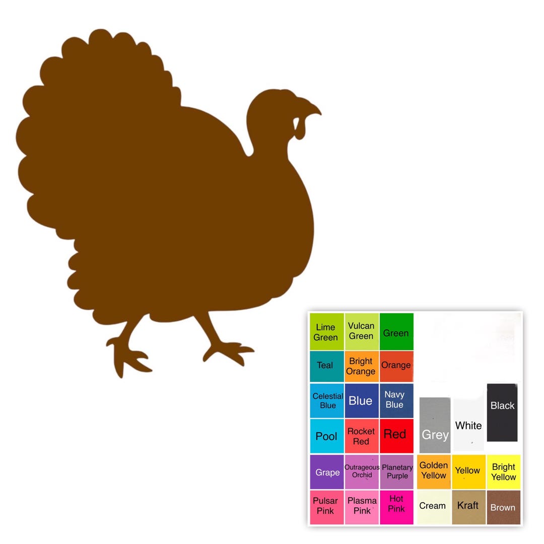 25 Pack – Paper Turkey Shapes, Turkey Die Cuts, Thanksgiving Paper ...