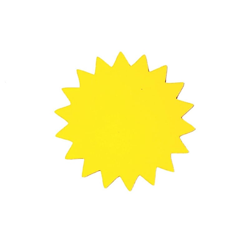 25 Sun Die Cuts Paper Sun Shapes Sun Paper Die Cut Shape - Etsy