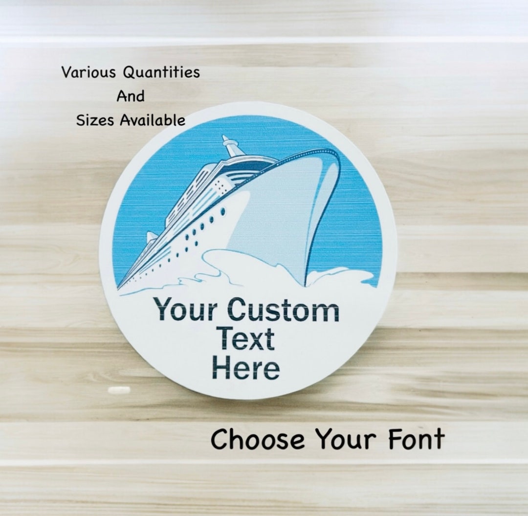 Custom Cruise Ship Stickers for Weddings & Bachelorettes, Personalized ...