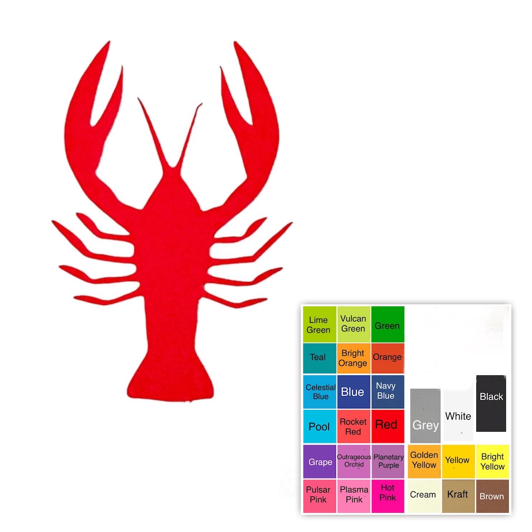 25 Pack – Paper Crawfish Shapes, Crawfish Die Cuts, Crawfish Cutouts ...
