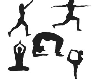 Yoga Pose Silhouette - Etsy