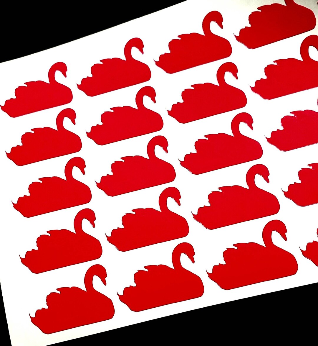 24 Swan Waterproof Vinyl Sticker for Water Bottle, Laptop Stickers ...
