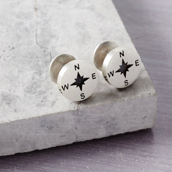 Compass Cufflinks - Etsy UK