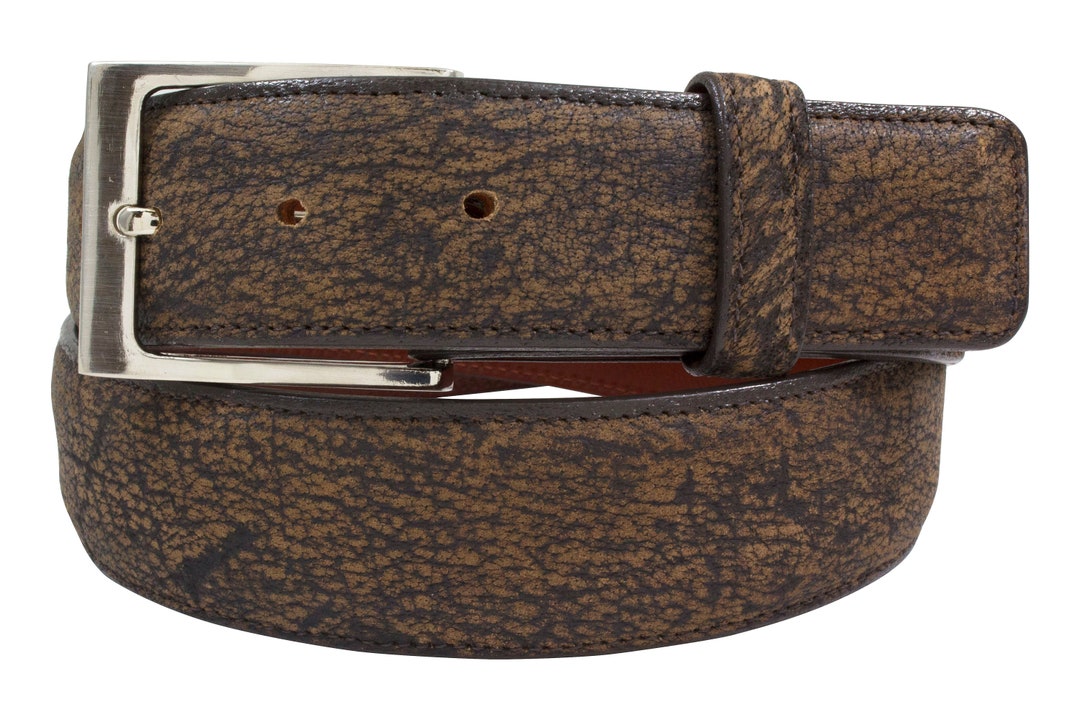 Genuine Rustic Brown Cape Buffalo Leather Belt (made in U.S.A) - Etsy