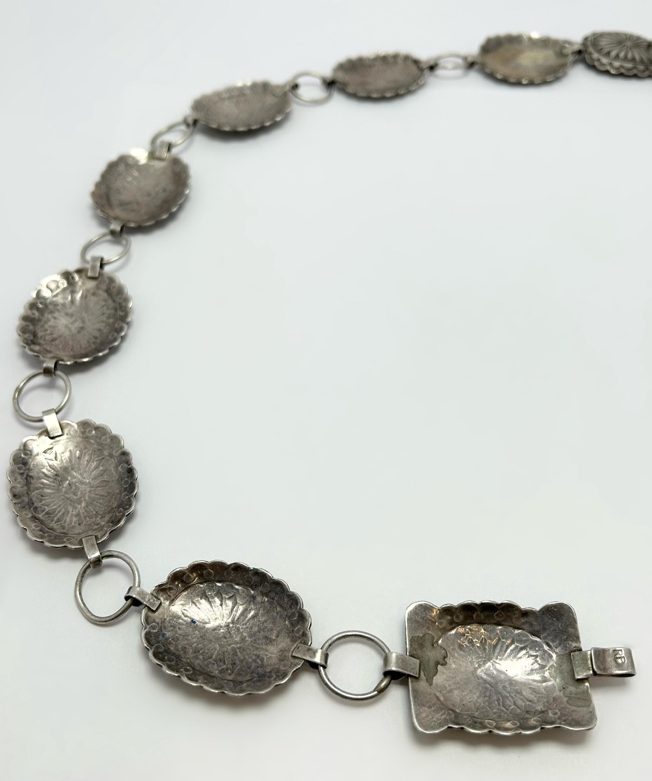 Vintage Navajo Sterling Silver Concho Belt | Native American Silver ...