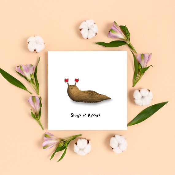 Slugs N' Kisses Card Funny Anniversary or Birthday Card | Etsy