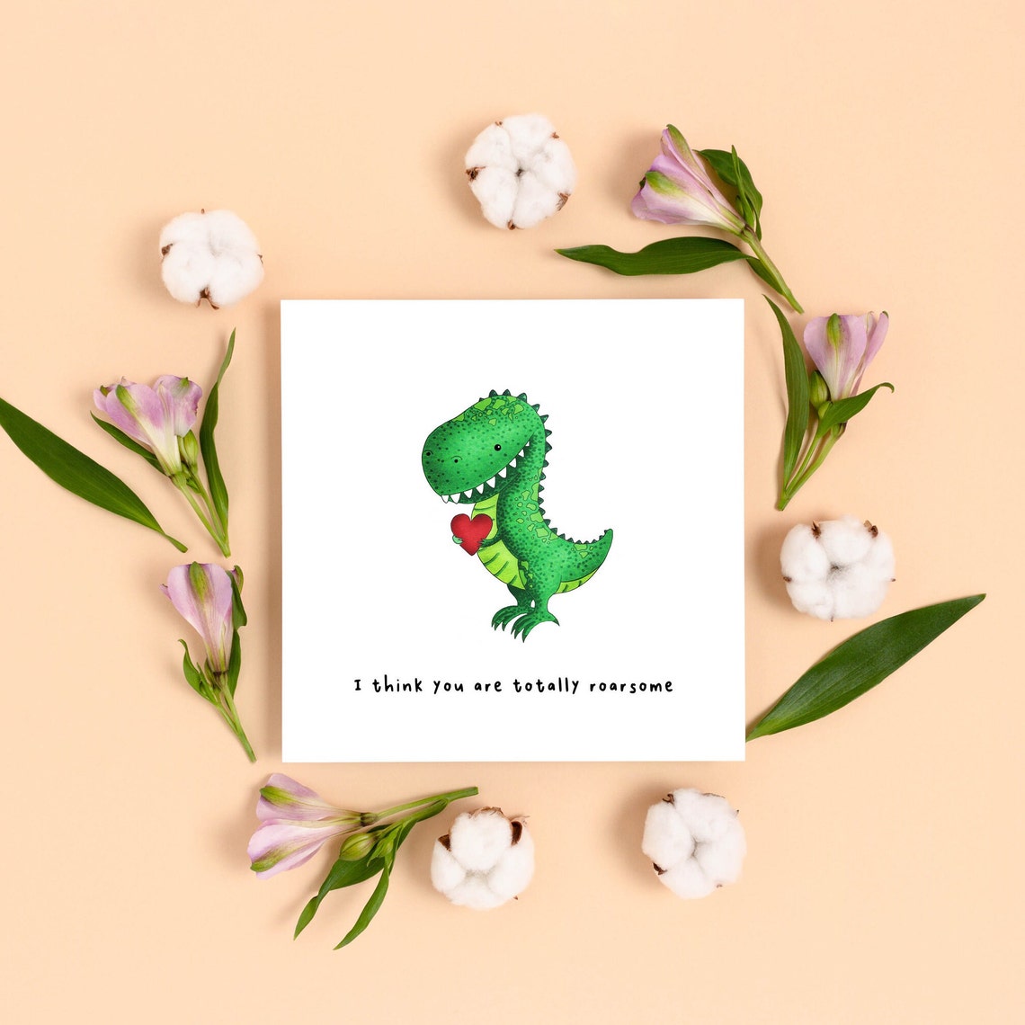 Funny Dinosaur Valentines Day Card, Dinosaur Love Card for Boyfriend ...