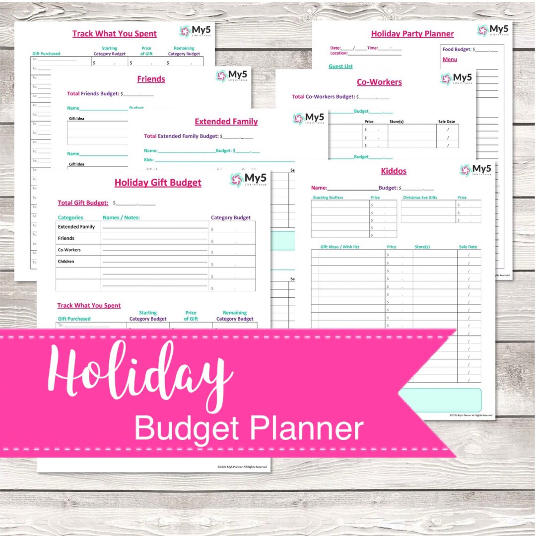 Best Holiday Gift / Budget Planner! Christmas Budget Tracker W/ Gift ...