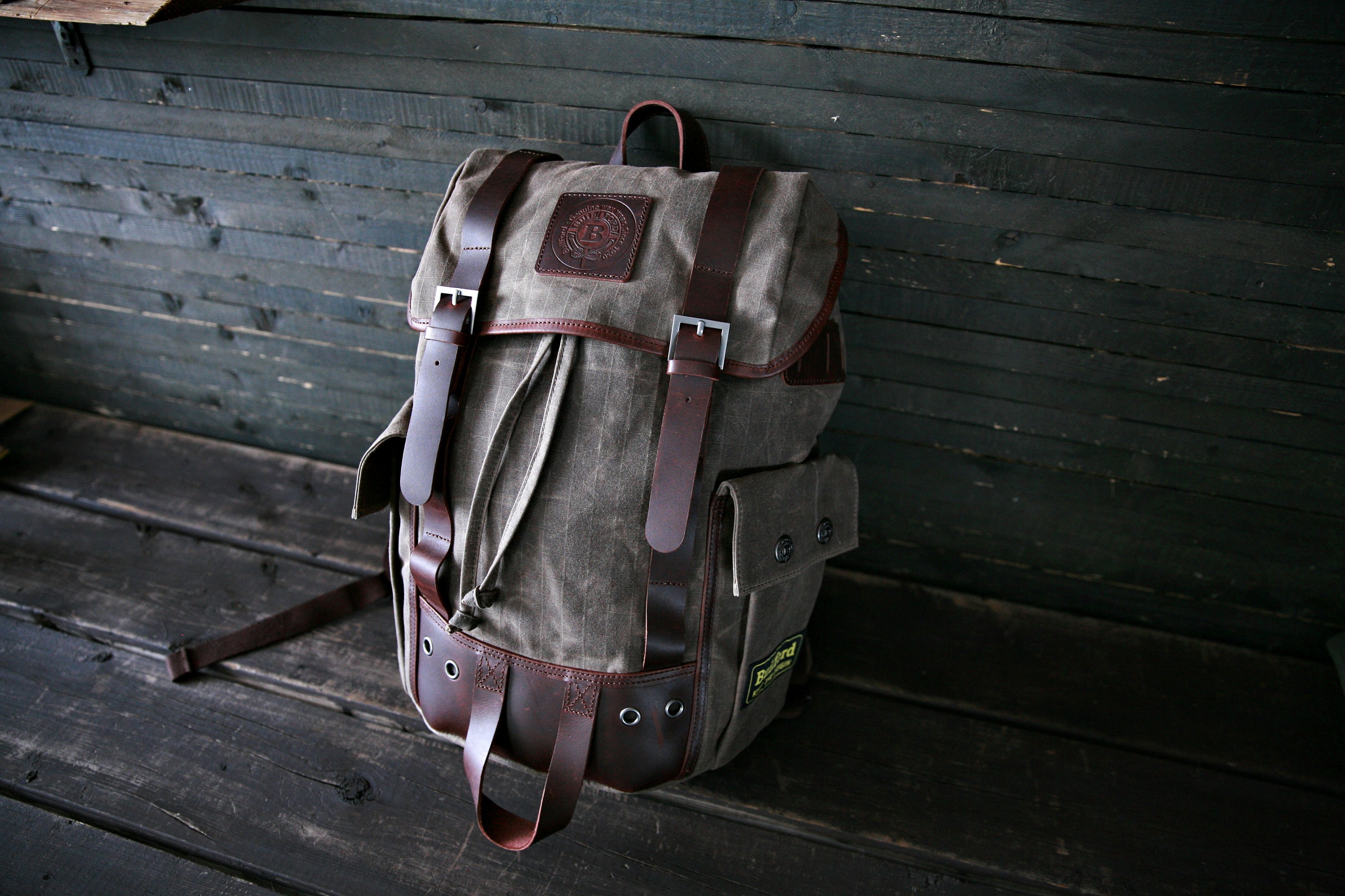 Waxed Canvas Bags Waxed Canvas Backpack Rucksack - Etsy