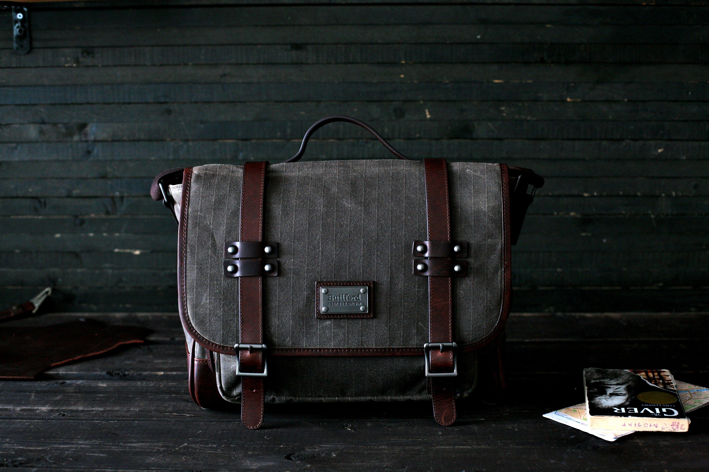 Jeeney Cross Body Waxed Canvas Messenger Bag, Daily Bag for Men ...