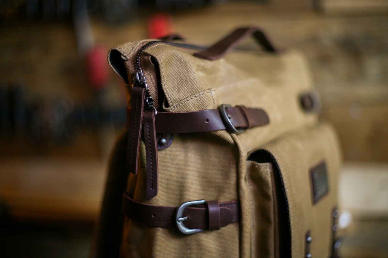 Waxed Canvas Backpack Vintage Waxed Canvas Bag Waxed Canvas - Etsy