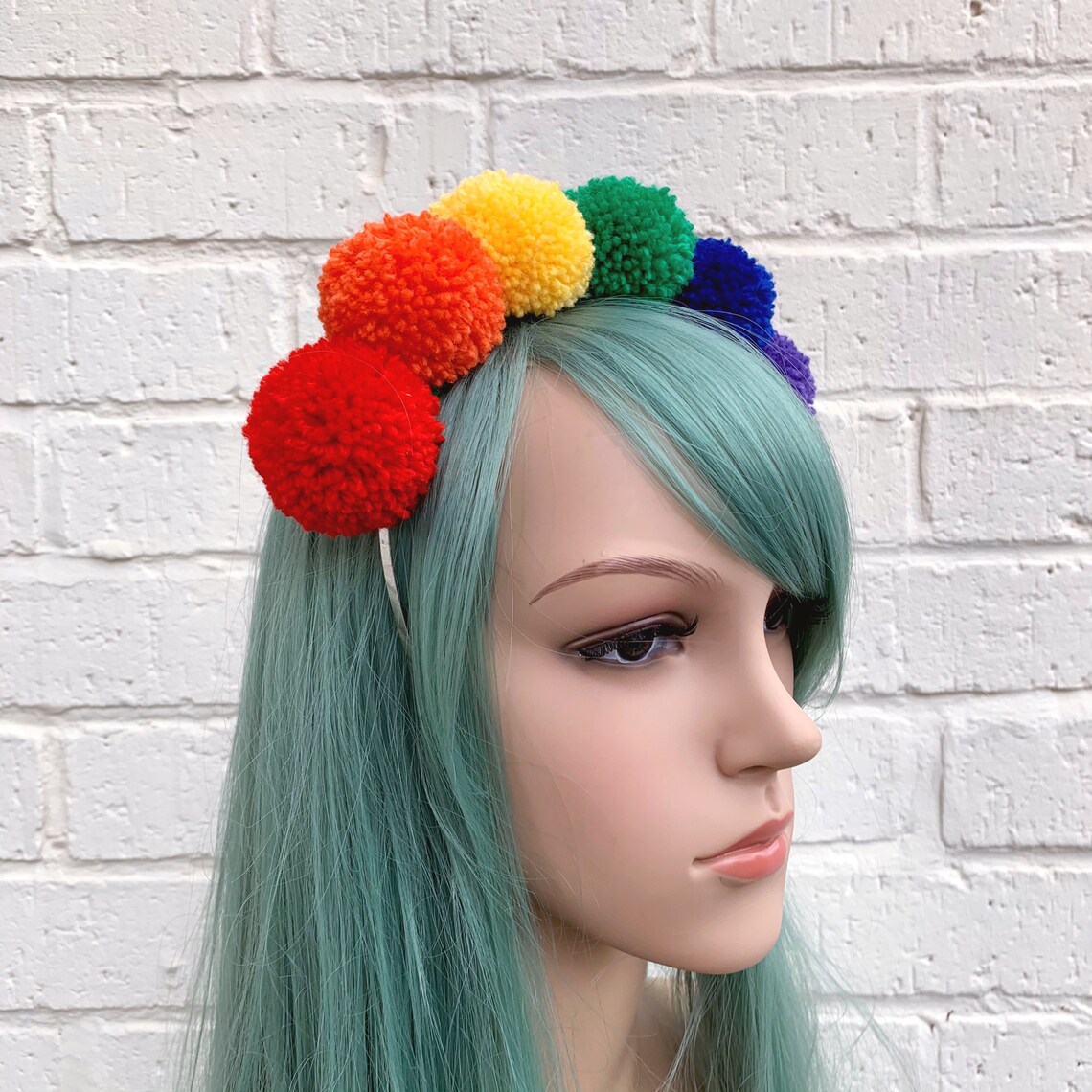 Rainbow Headband Pom Pom Headband LGBTQ Pride Rainbow Pom | Etsy