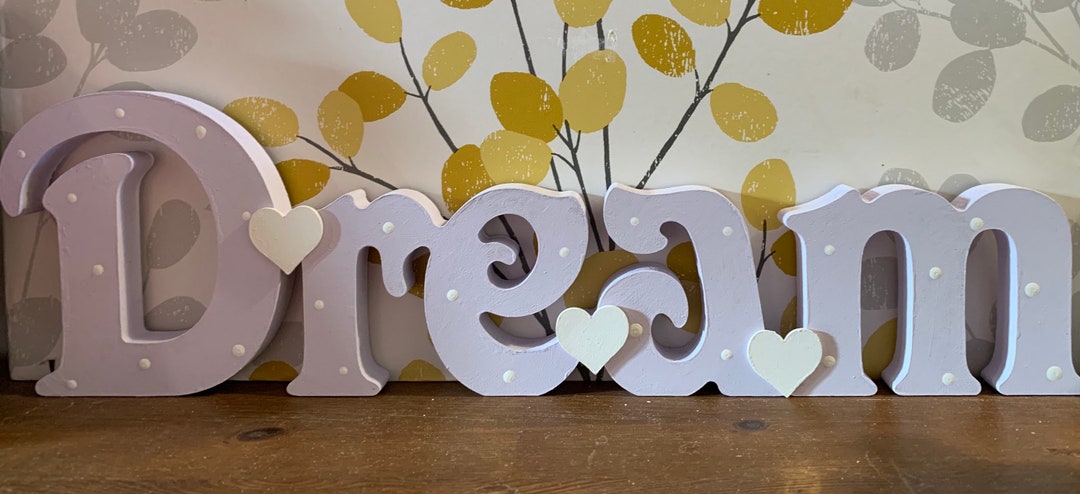 Freestanding Wooden Dream Sign, Wooden Dream Sign, Wooden Dream Word ...