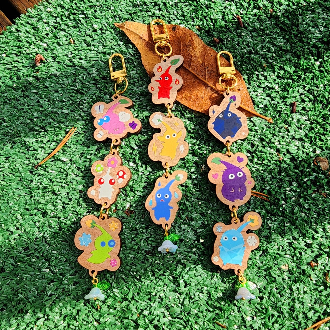 Pikmin Linking Wooden Key Chain - Etsy