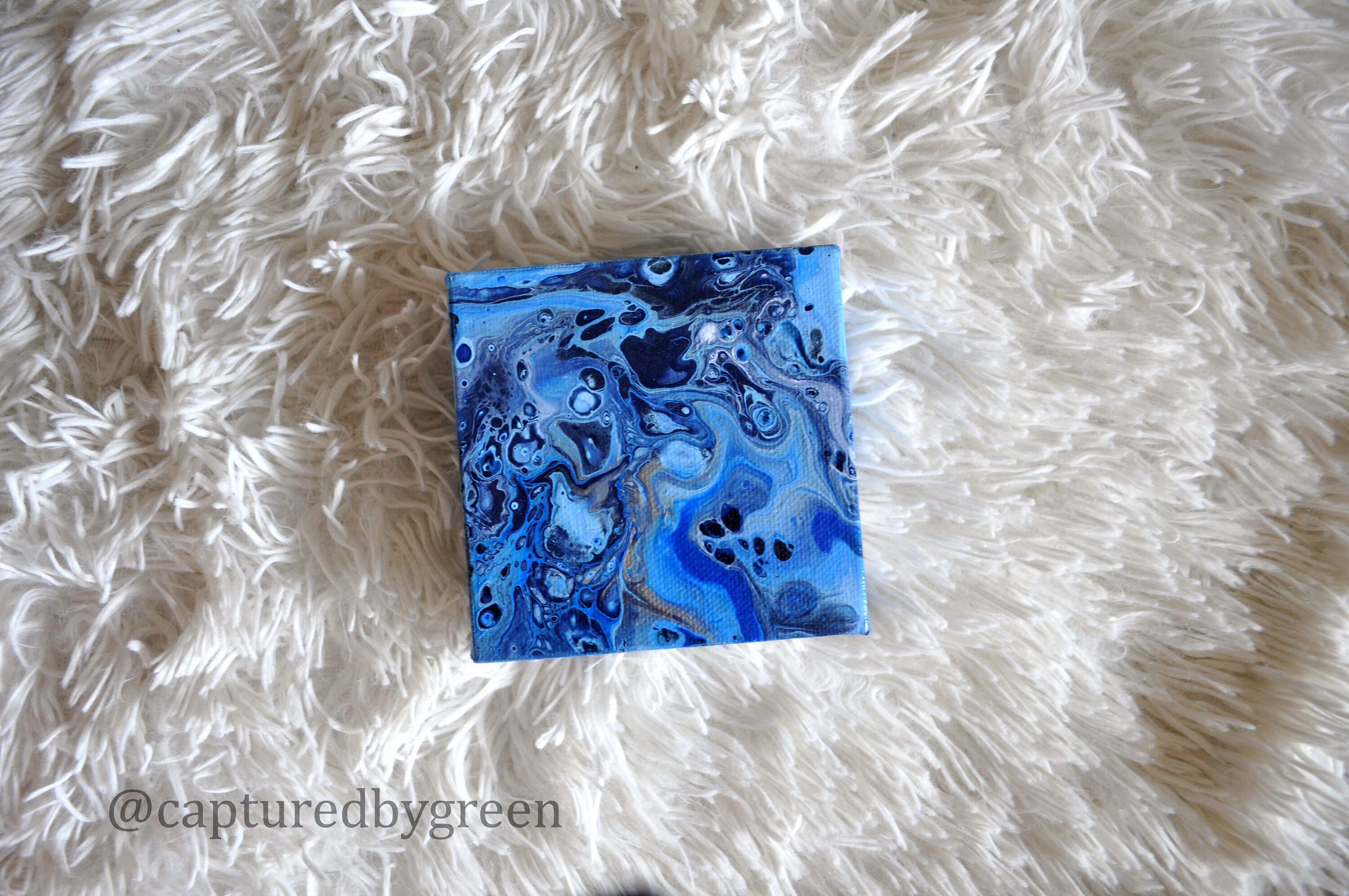 Mix of Blue Ocean Water Inspired Abstract Acrylic Fluid Dirty - Etsy