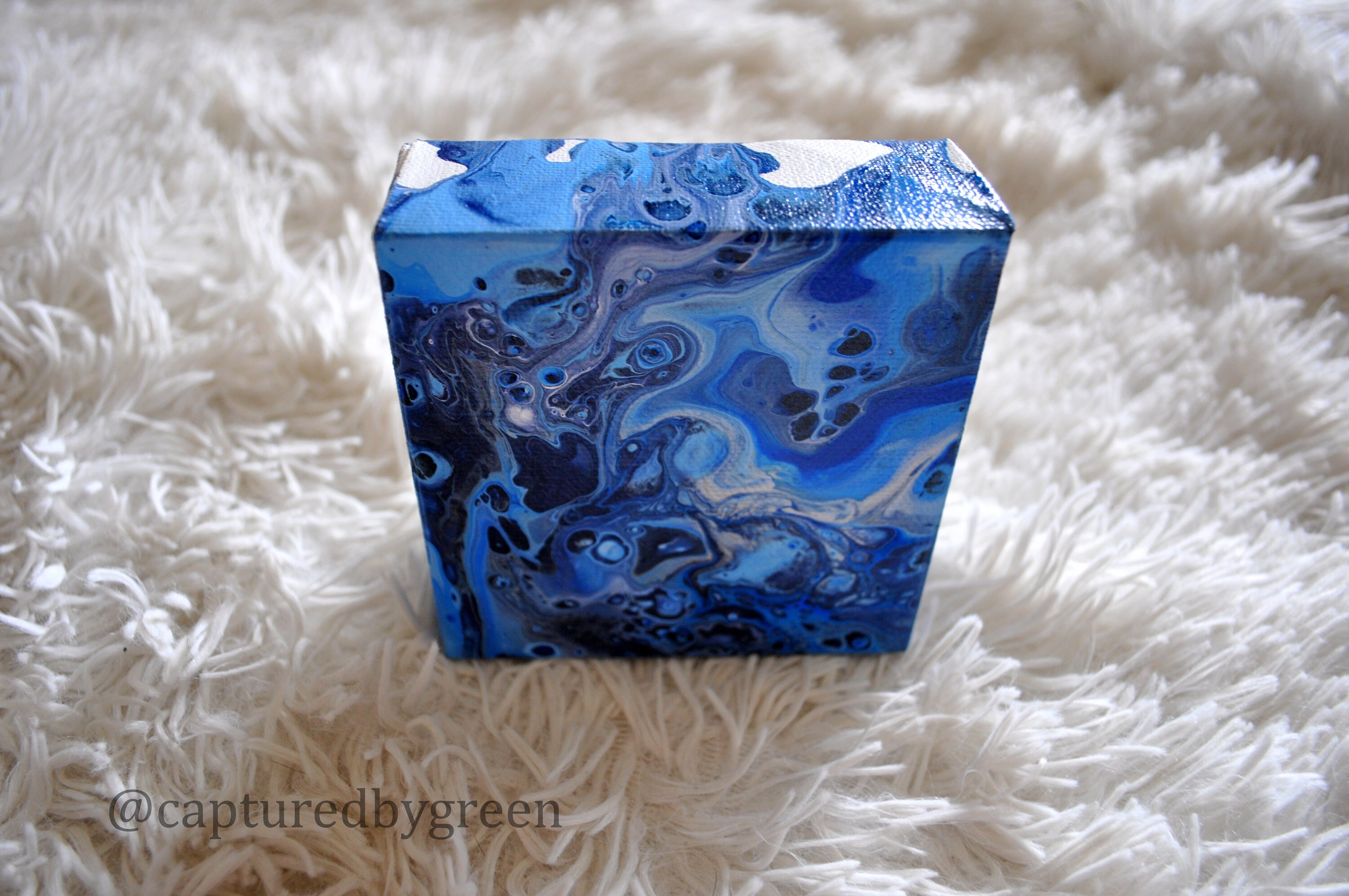 Mix of Blue Ocean Water Inspired Abstract Acrylic Fluid Dirty - Etsy