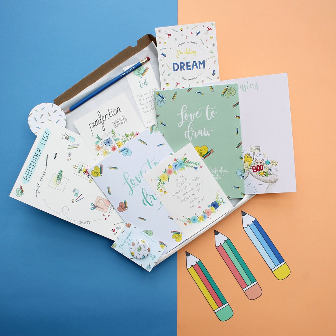 Love to Draw Box Drawing Assignments Box Learn to Draw - Etsy