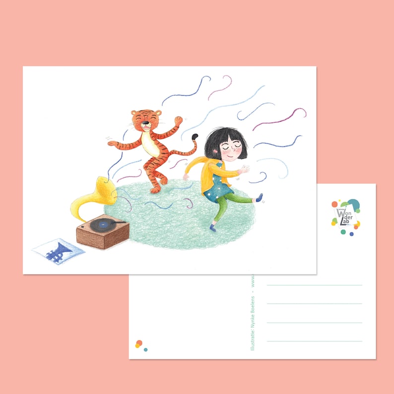 Set of 4 Illustrated Postcards Cute Greeting Cards for Kids - Etsy