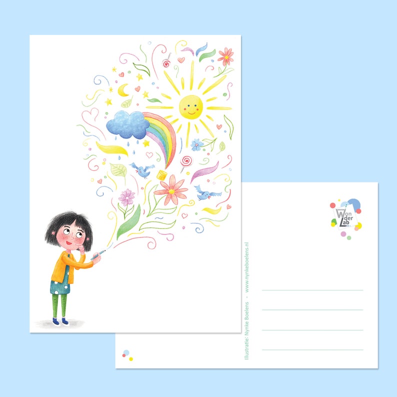 Set of 4 Illustrated Postcards Cute Greeting Cards for Kids - Etsy