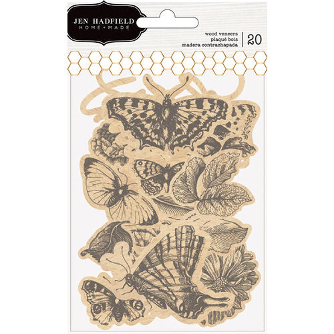 Jen Hadfield Simple Life Wood Veneers, 20 Count sentiments, Butterflies ...