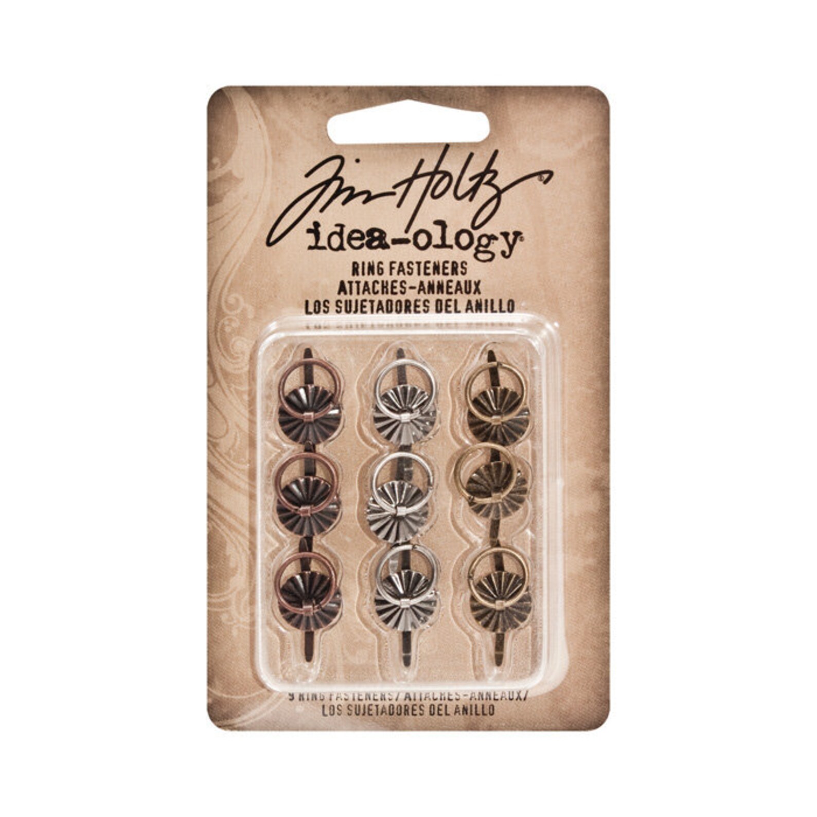 Tim Holtz Idea-ology Hitch Fasteners Ring Fasteners Adornments ...