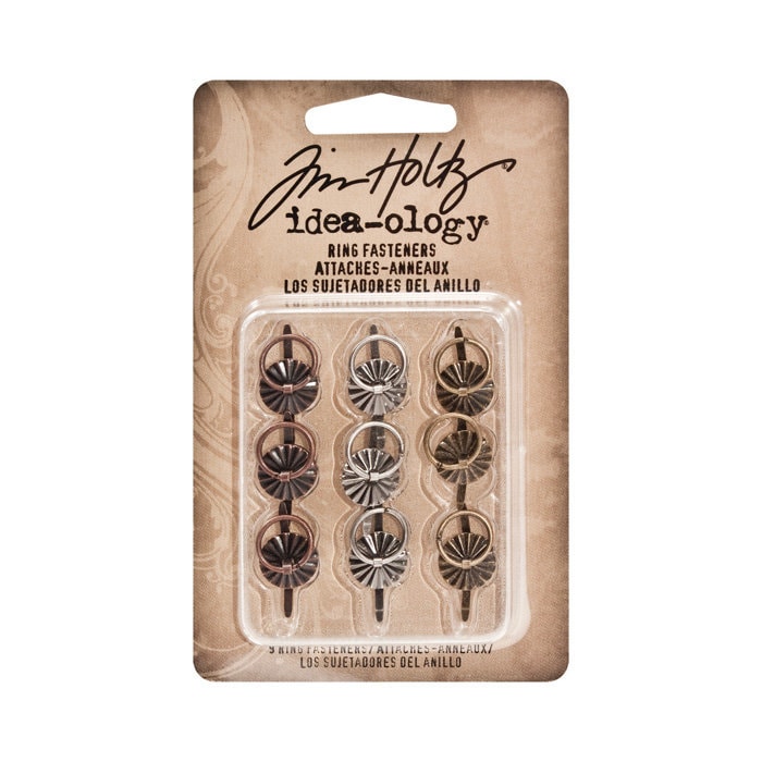 Tim Holtz Idea-ology Hitch Fasteners Ring Fasteners Adornments ...