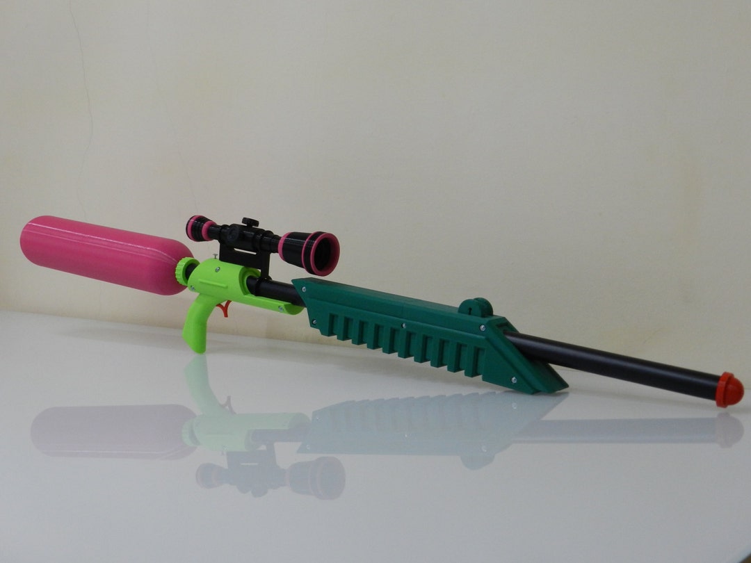 3D Printed Splatoon Splatterscope - Customizable Ink Color - Etsy