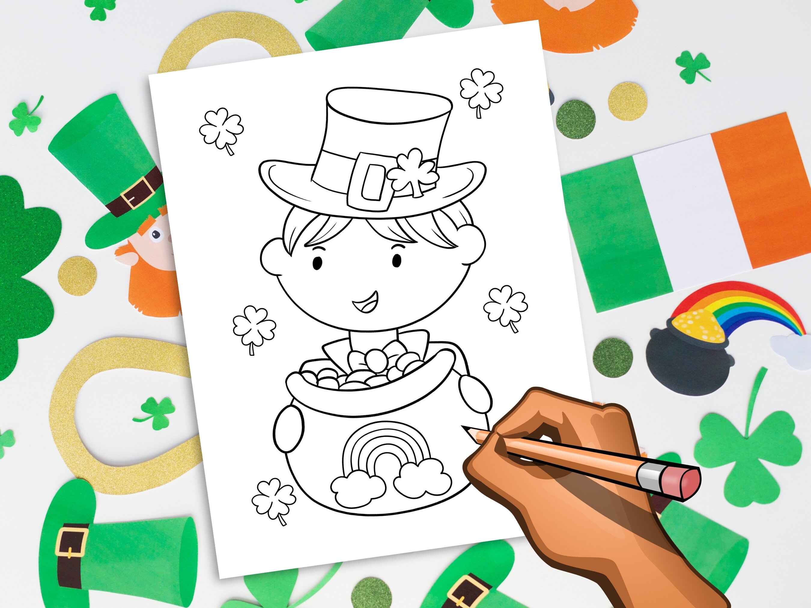 Printable St Patricks Day Coloring Pages for Kids, St Patricks Day ...
