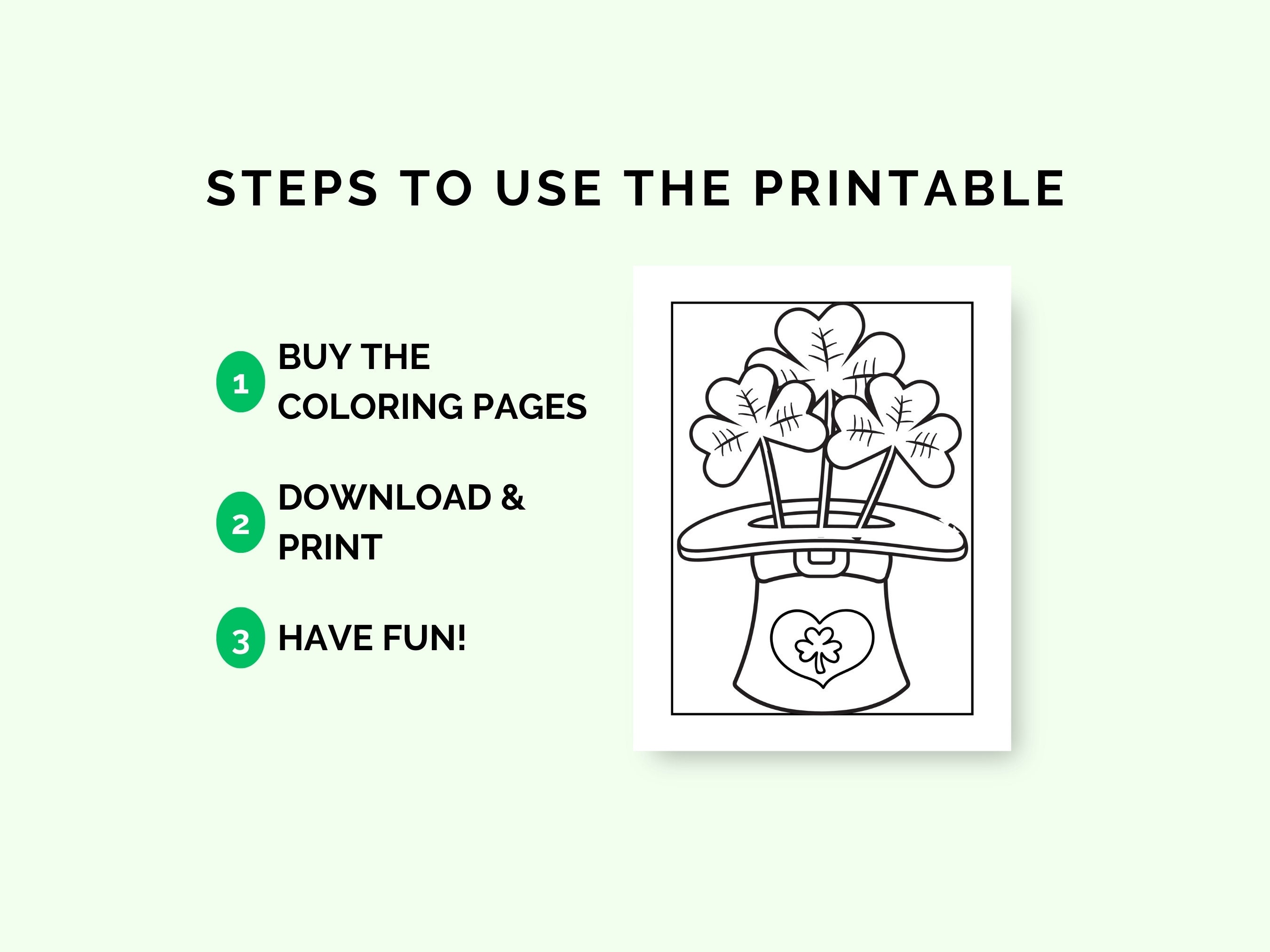 Printable St Patricks Day Coloring Pages for Kids, St Patricks Day ...
