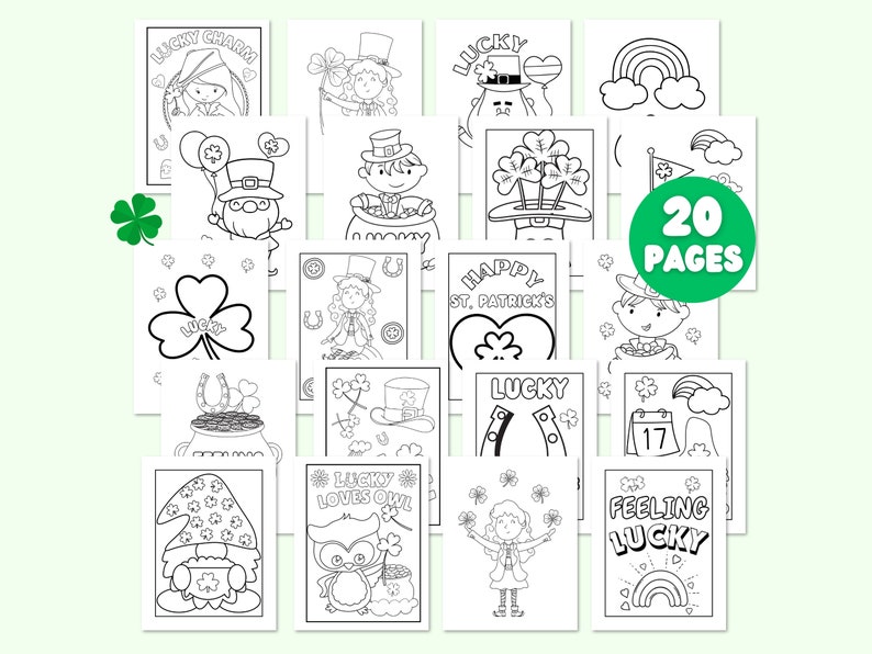 Printable St Patricks Day Coloring Pages for Kids, St Patricks Day ...