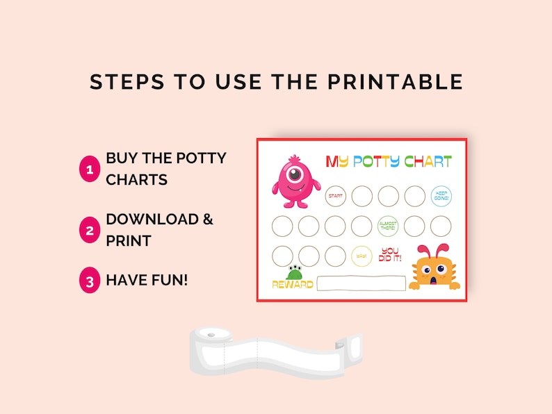 Potty Training Charts Printable, Potty Training Sticker Chart for Kids ...