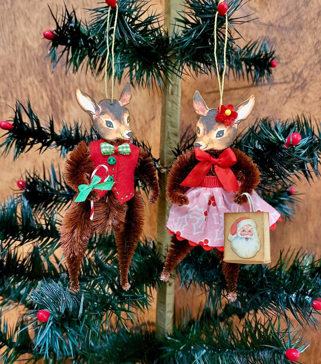 Bump Chenille Reindeer, Handmade Reindeer Ornament, Feather Tree ... Bump Chenille Reindeer, Handmade Reindeer Ornament, Feather Tree ...