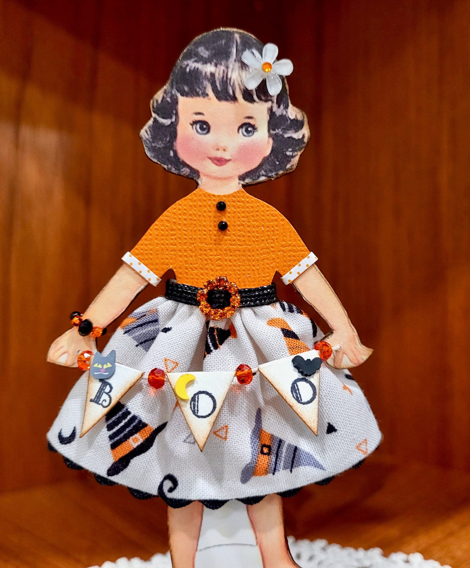 Handmade Halloween Paper Doll Halloween Decoration Halloween - Etsy
