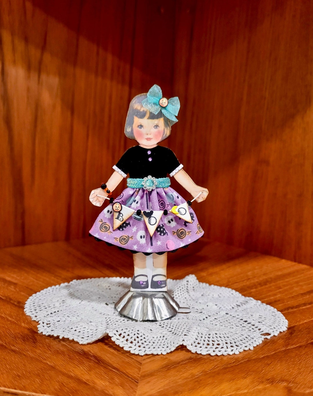 Handmade Halloween Paper Doll, Halloween Decoration, Halloween Paper ...