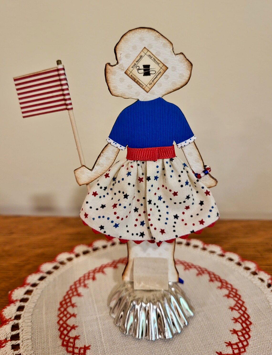 Handmade Patriotic Paper Doll Fourth of July Paper Doll | Etsy