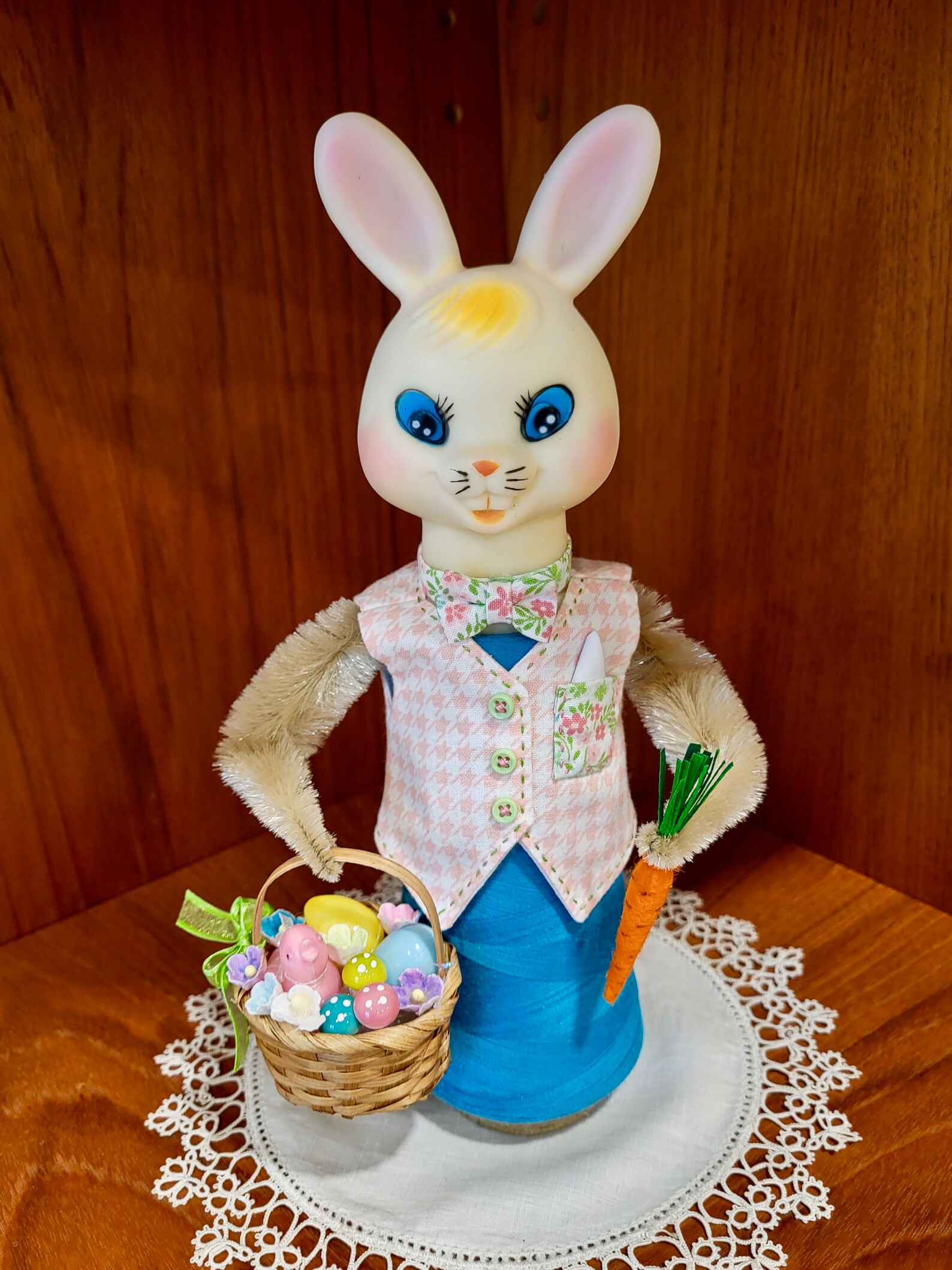 Handmade Easter Bunny Vintage Style Easter Bunny Thread Cone - Etsy