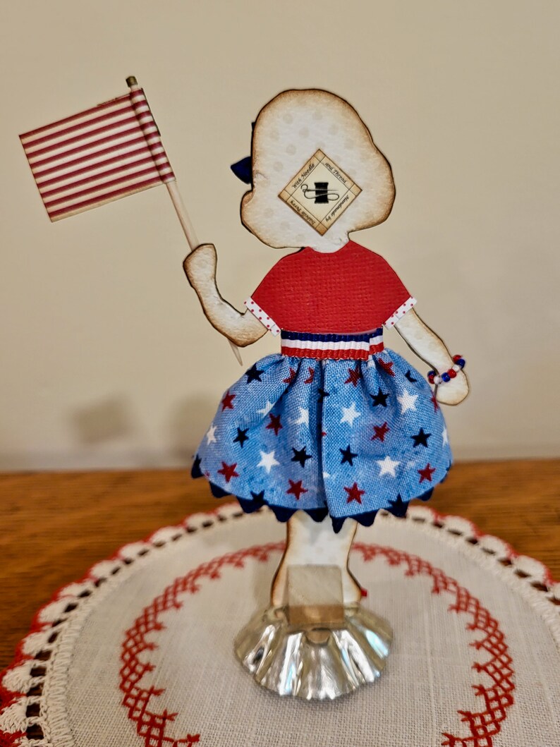 Handmade Patriotic Paper Doll Fourth of July Paper Doll - Etsy