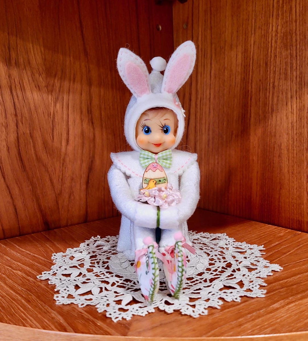 Handmade Easter Bunny Elf Knee Hugger: Vintage Style Decor - Etsy