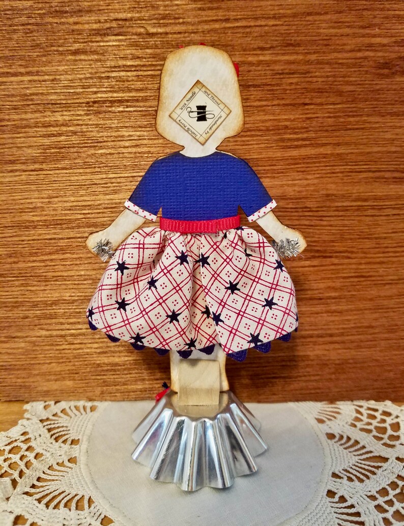Handmade Patriotic Paper Doll Fourth of July Paper Doll | Etsy