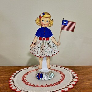 Handmade Patriotic Paper Doll Fourth of July Paper Doll - Etsy