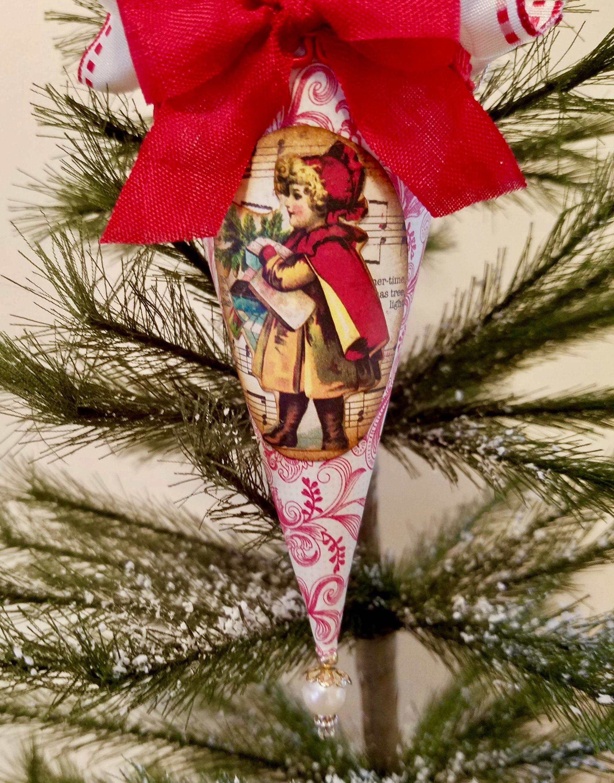 Victorian Christmas Cone Christmas Tussie Mussie Handmade | Etsy