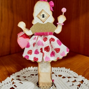 Valentine Paper Doll, Handmade Paper Doll, Valentine Tart Tin ...