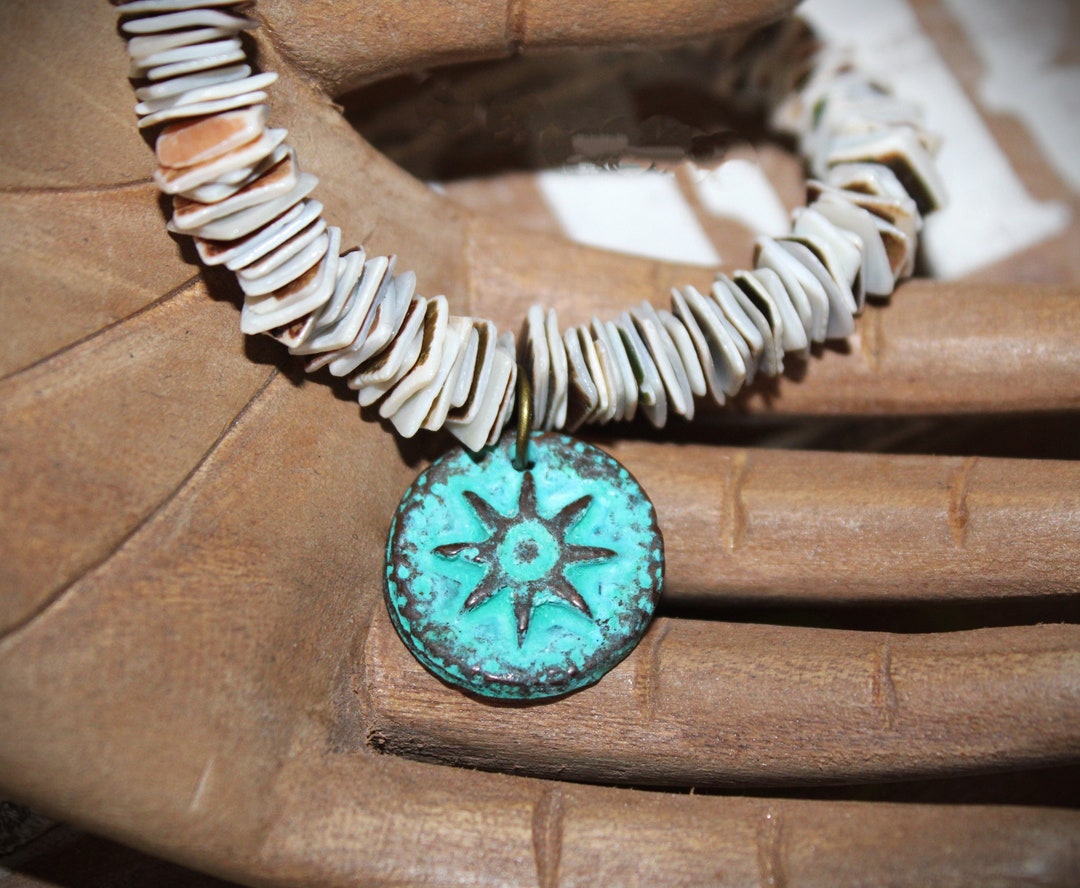 Square Shell Discs, Grey Lipped Shell Discs, Heishi Shells, Patina ...