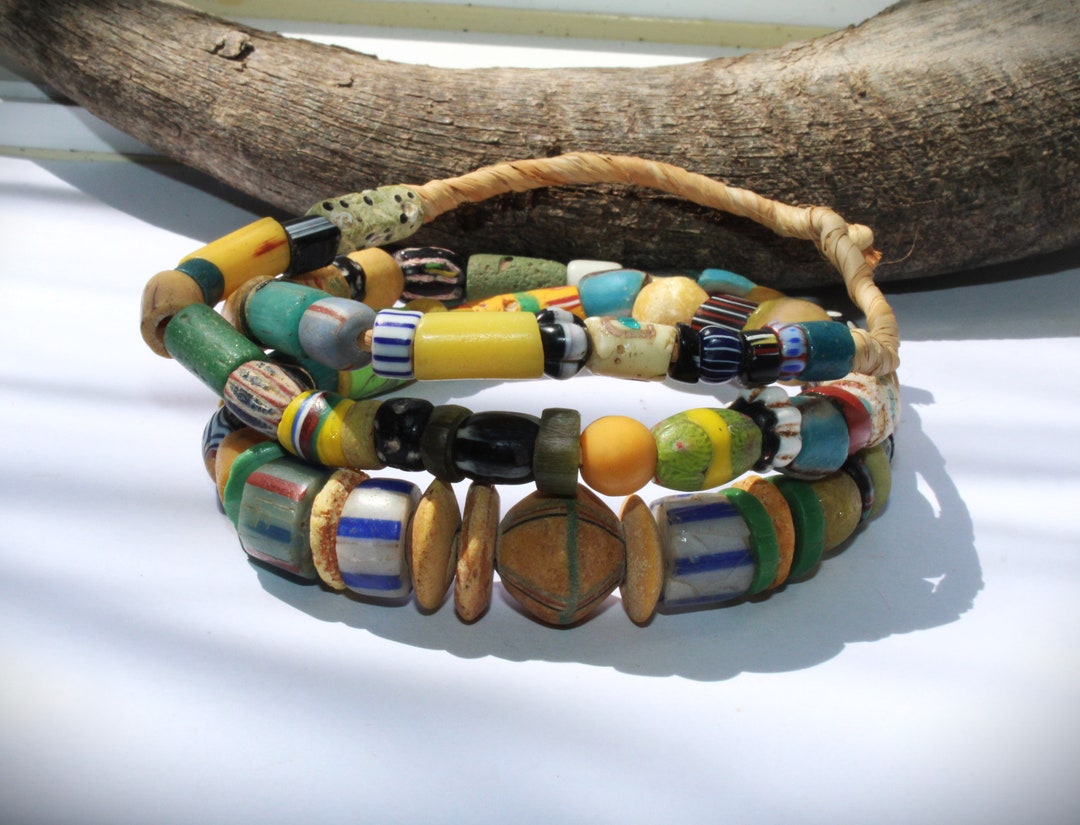 Old Venetian Murano Glass Beads, Antique Beads, Vintage Beads, Used ...