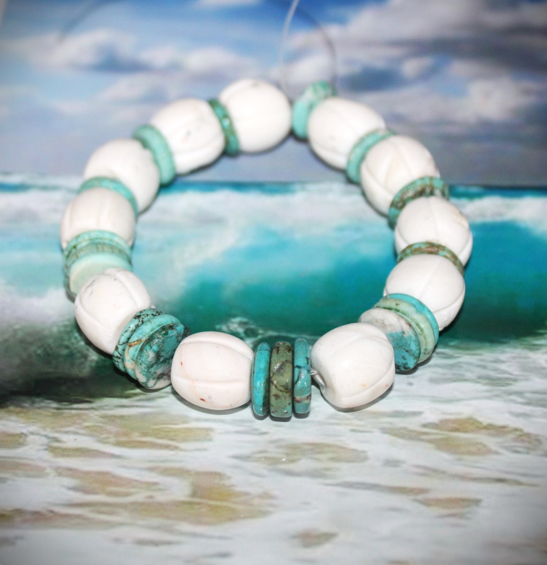 Naga Conch Shell Beads, Shell Beads, White Shell Beads, Turquoise ...
